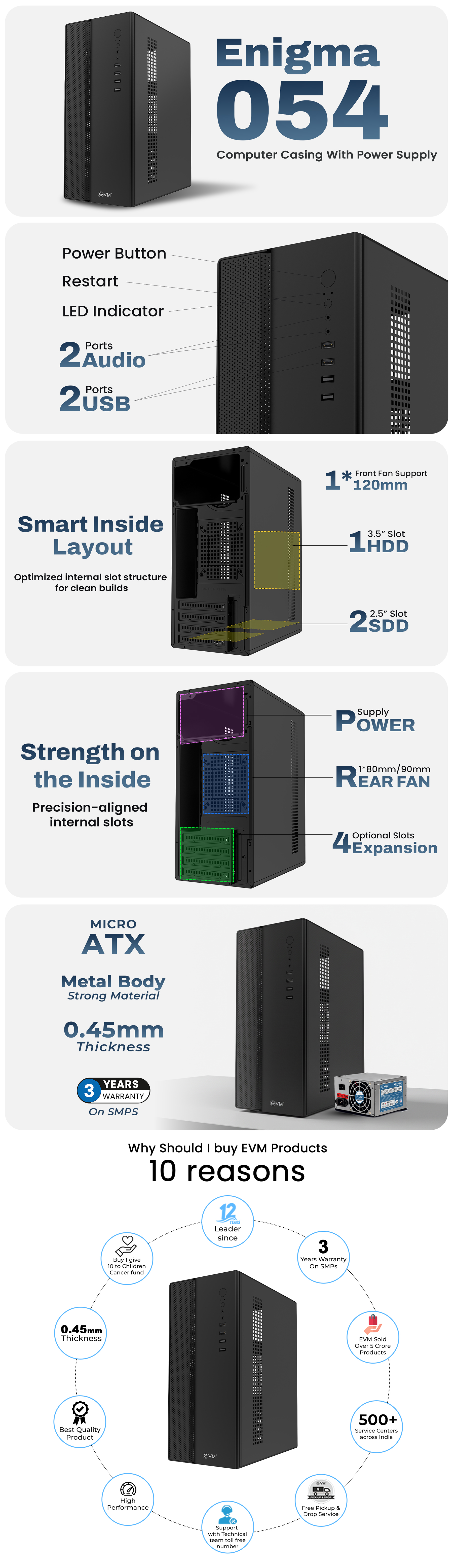 Enigma 054 Micro ATX Computer Cabinet